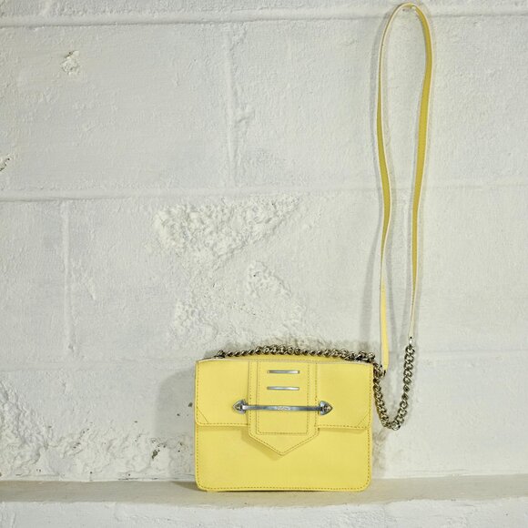 Botkier | Bags | Botkier Yellow Leather Cross Body Purse With 5 Chain ...